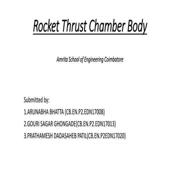 Rocket thrust chamber | PPT