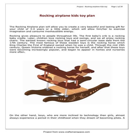 Rocking airplane kids toy plan | PDF