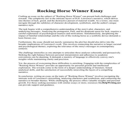Rocking Horse Winner Essay.pdf