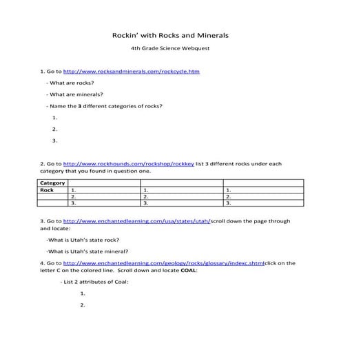 Rockin with rocks and minerals | DOCX | Geology | Science