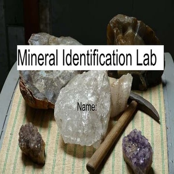 Alberta Grade 7 Mineral identification template | PPTX