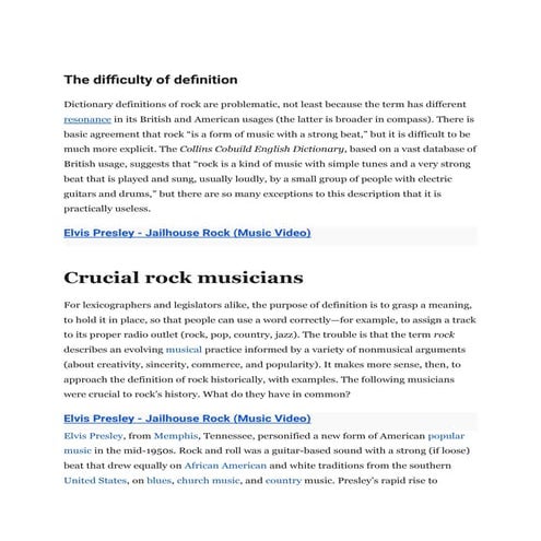History of music 50s 60s etc | DOCX