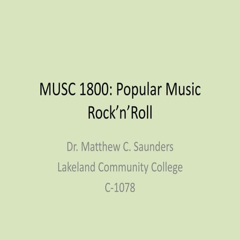 Rock'n'Roll | PPTX