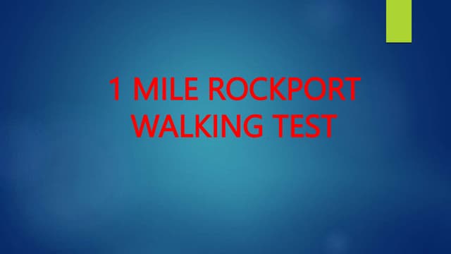 Rockport 1 Mile Walk Test Calculator Online | emergencydentistry.com