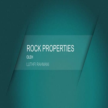 Rock properties | PPT