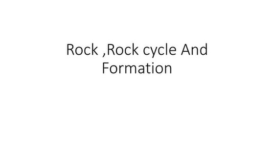 The rock cycle | PPTX