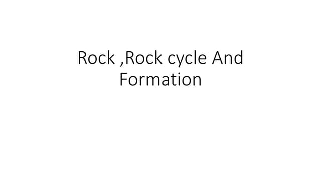 The rock cycle | PPTX