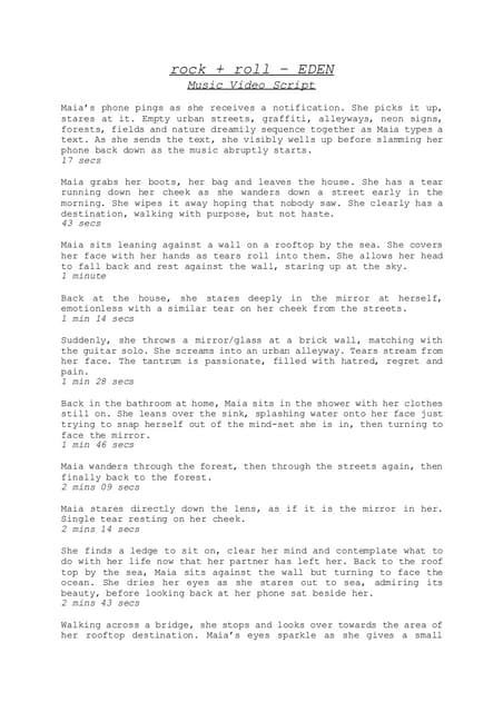rock + roll - EDEN (Script) | PDF