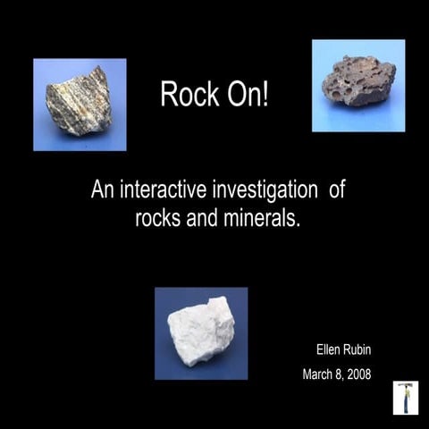 Rocks And Minerals Activity 1 Unit Rock On | PPT