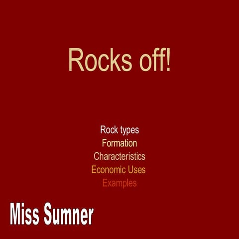 Rocks Off! | PPT
