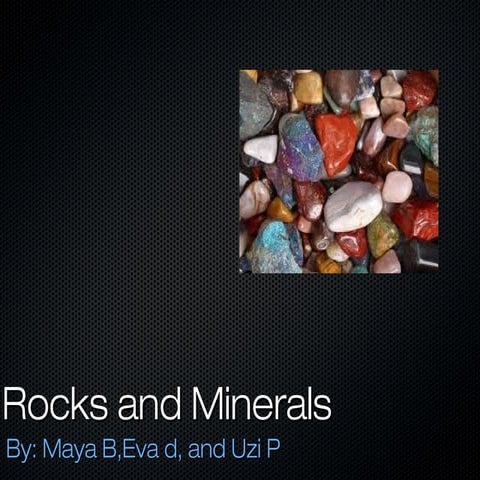 Rocks and minerals 1 | PPT