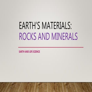 Rocks and minerals | PPT