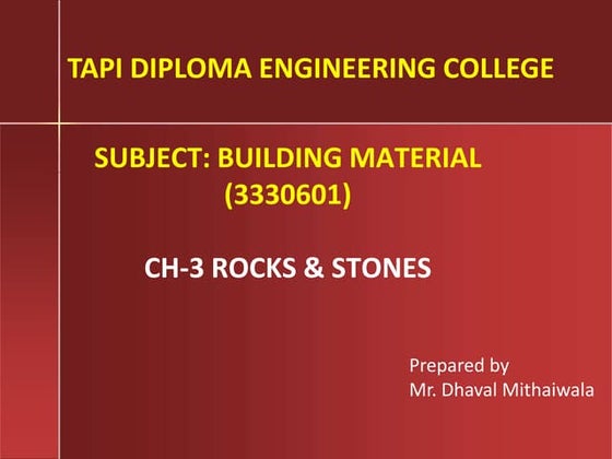 Civil Engineering Materials | PPT