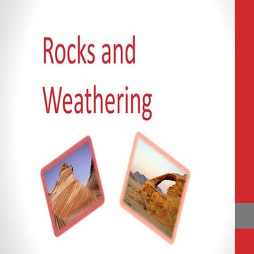 rOCKS AND wEATHERING notes.pdf for free notes | PPT