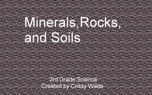 Rocks and soils | PPTX