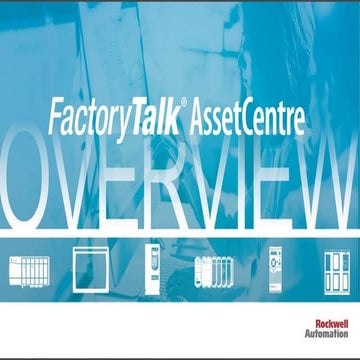 FactoryTalk® AssetCentre: Overview | PPTX