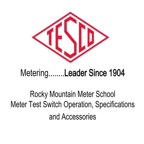 INSPECTION AND TEST PROCEDURES FOR SWITCHGEAR AND SWITCHBOARD | PDF