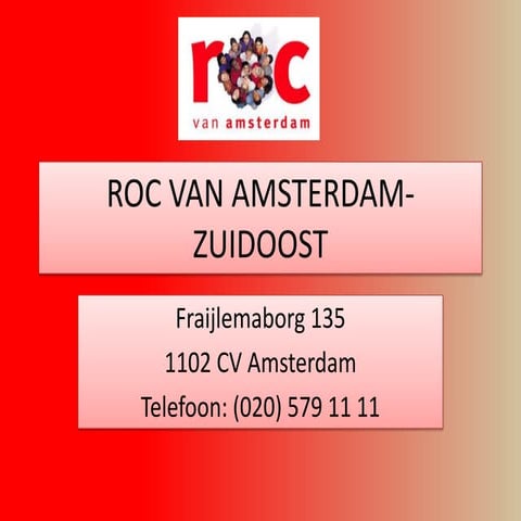 Roc van amsterdam zuidoost | PPTX