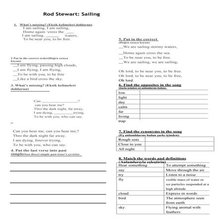 Rod stewart-sailing-lyrics | DOC | Weather | Science