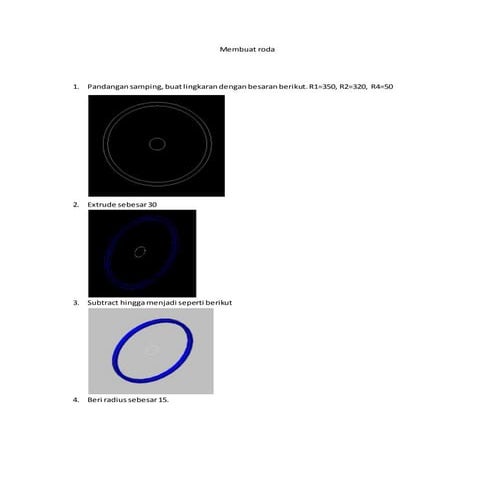 Pembuataan Roda pada AutoCad | DOCX