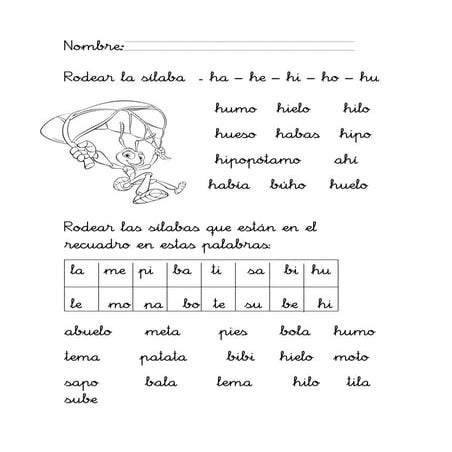 Trabja con la letra h | PDF