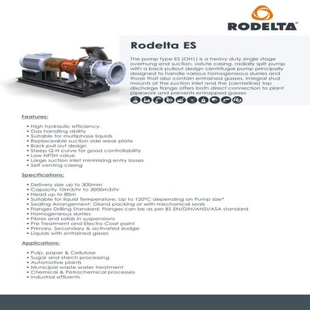 Rodelta ES pump brochure | PDF | Technology & Computing