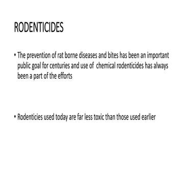 rodenticide definition and classification | PPTX