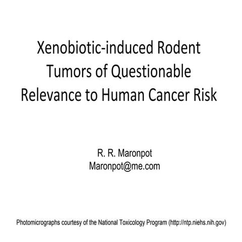 Rodent tumors of questionable relevance to man | PPT | Thyroid ...
