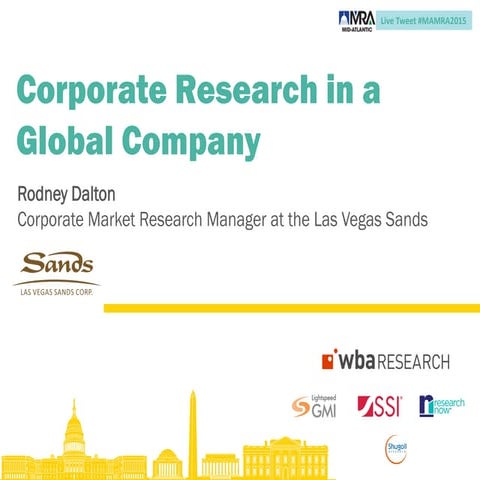 Corporate Research in a Global Company | PPT