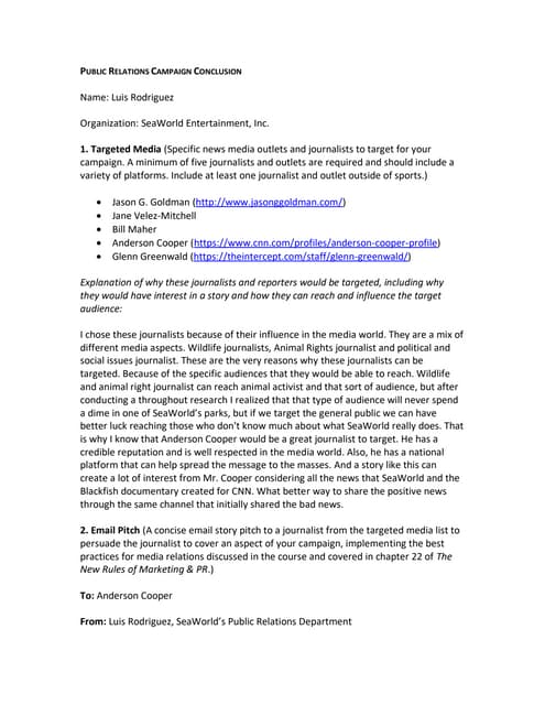 Public Relations Campaign Plan: Petals and Peacock | PDF