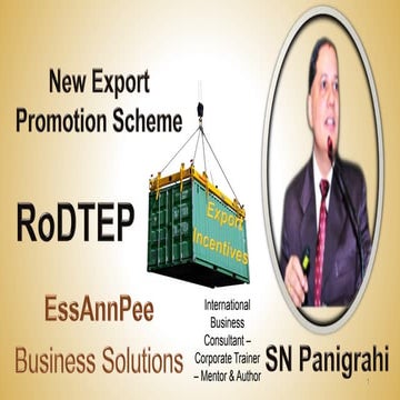 New Export Promotion Scheme RoDTEP : Implemented without Rates ...