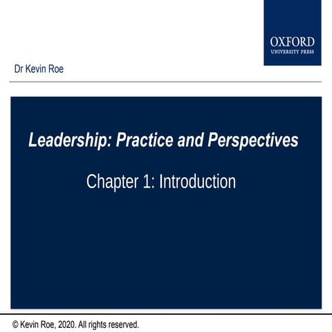 Chapter 1 Leadership Practice Introduction | PPTX