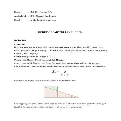 Deret Geometri Tak Hingga | PDF