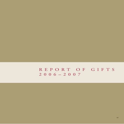 Report of Gifts 06-07 | PDF
