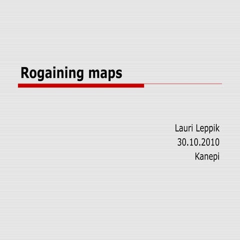 Rogaining maps | PPT
