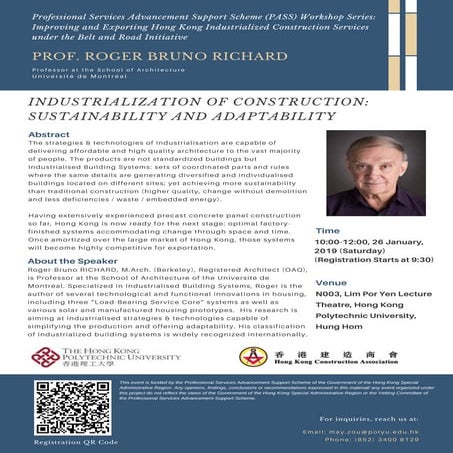 Workshop Series: Industrialization of Construction: Sustainability and ...