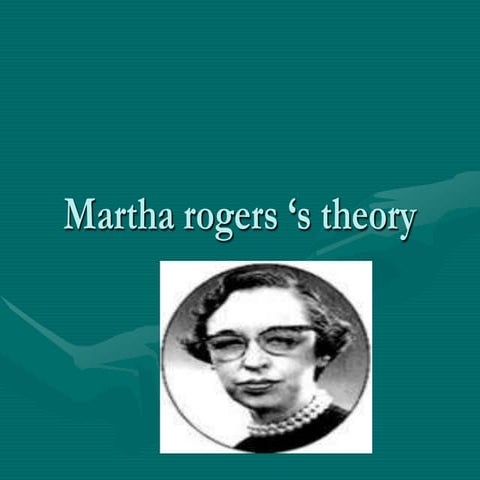Martha rogers theory | PPTX
