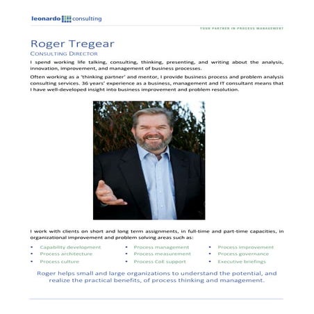 Roger Tregear (long form resume) | PDF