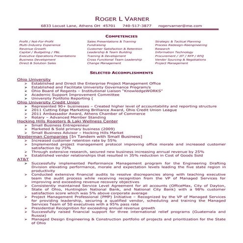 Resume _ Roger L. Varner II | PDF