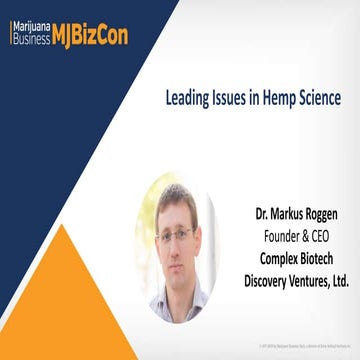 MJBiz Con: Leading Issues in Hemp Science | PPT