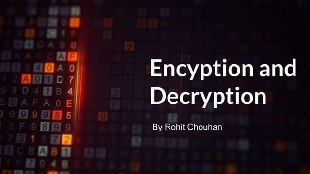 Encryption And Decryption Project On Java Language Pptx Programming 0786