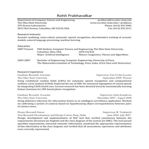 Rohit Prabhavalkar Department of Computer Science and Engineering ... | PDF