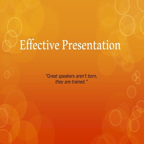 Effective presentation | PPT