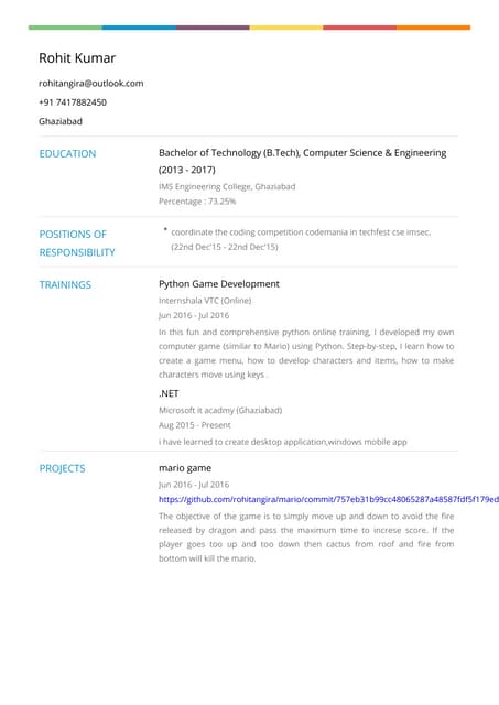 CV Juan David Ramirez Mendoza | PDF