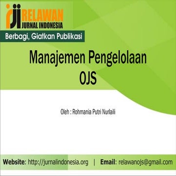Manajemen Pengelolaan OJS | PDF