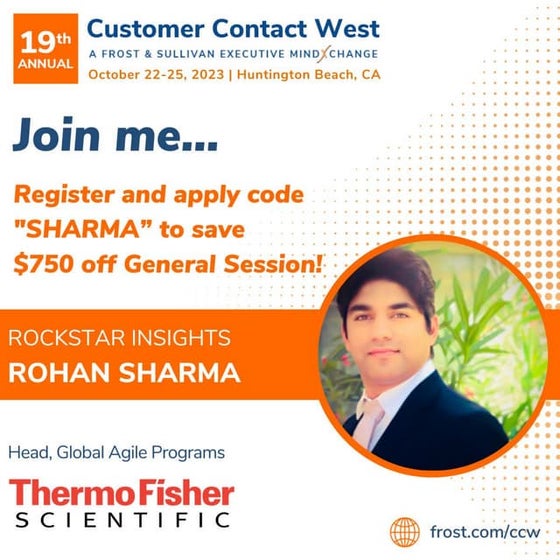 Rohan Sharma, Head, Agile Transformation & Change Management Practice, ThermoFisher Scientific ...