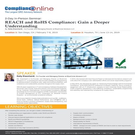 REACH and RoHS Compliance: Protecting Revenues with Advanced Compliance | PDF | Chemistry | Science