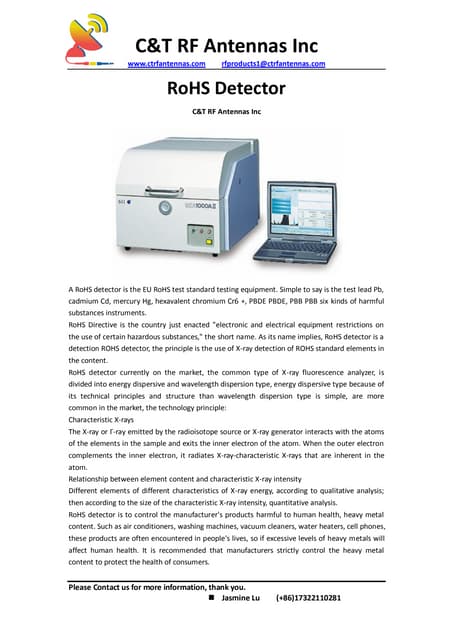 Rohs testing | PDF | Chemistry | Science