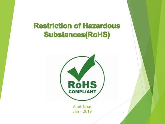 RoHS awareness Training By Manish Dwivedi | PPTX
