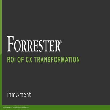 ROI of CX Transformation | PDF